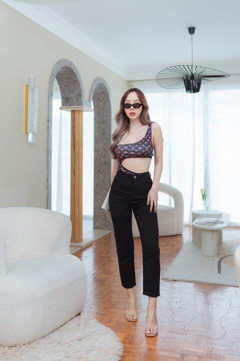 BW.warisara🦄บอดี้สูทกล้ามไหล่เดี่ยวเว้าช่วงเอวสวยแซ่บ เซ็กซี่สุดๆ พิมพ์ลาย ทั้งตัว ผ้ายืดเนื้อดี ...