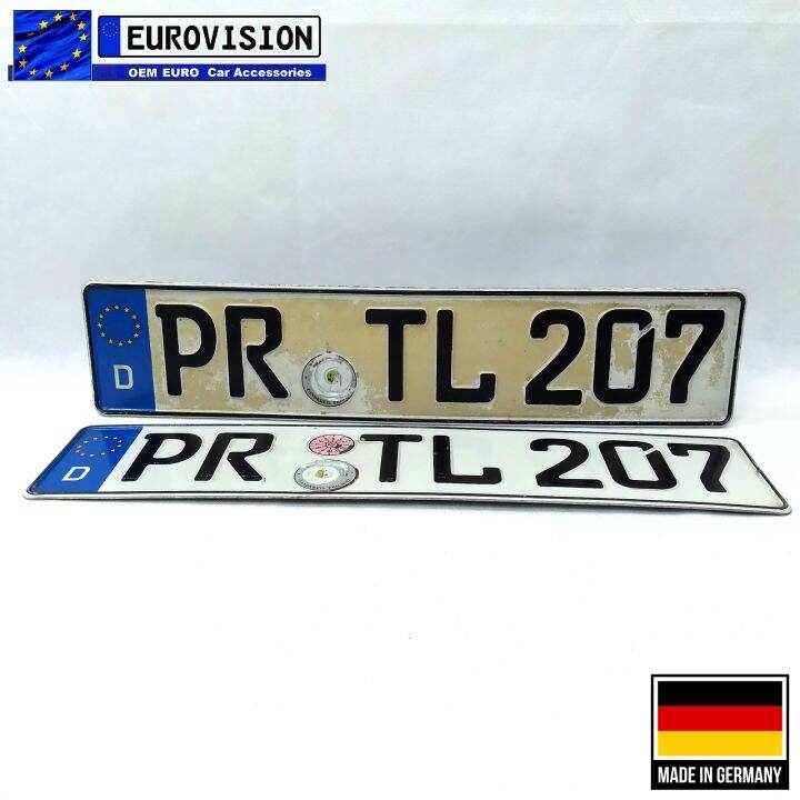 GENUINE Euro Plate Pair from Germany - 2 Pcs - Used ending 7 | Lazada PH