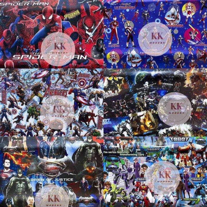 KERTAS KADO / KERTAS KADO GLOSY / KERTAS BUNGKUS MOTIF AVENGER BATMAN ...