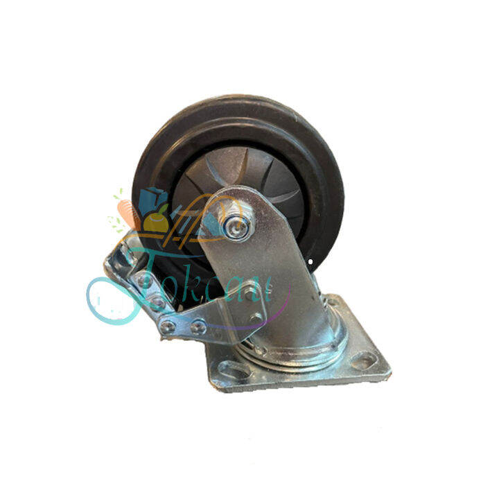 Roda Trolley / Troli / Troly Karet 5" Inch Heavy Duty Rem RHJ | Lazada ...