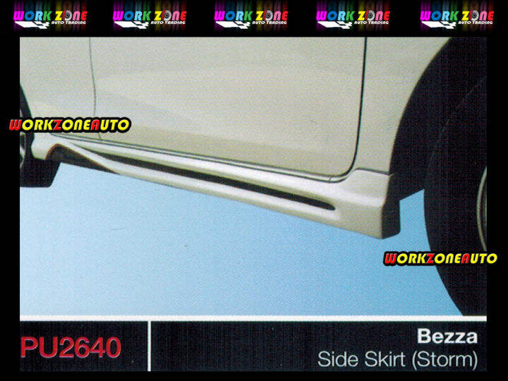 PU2640 Perodua Bezza PU Side Skirt (Storm) Body kit Bodykit | Lazada