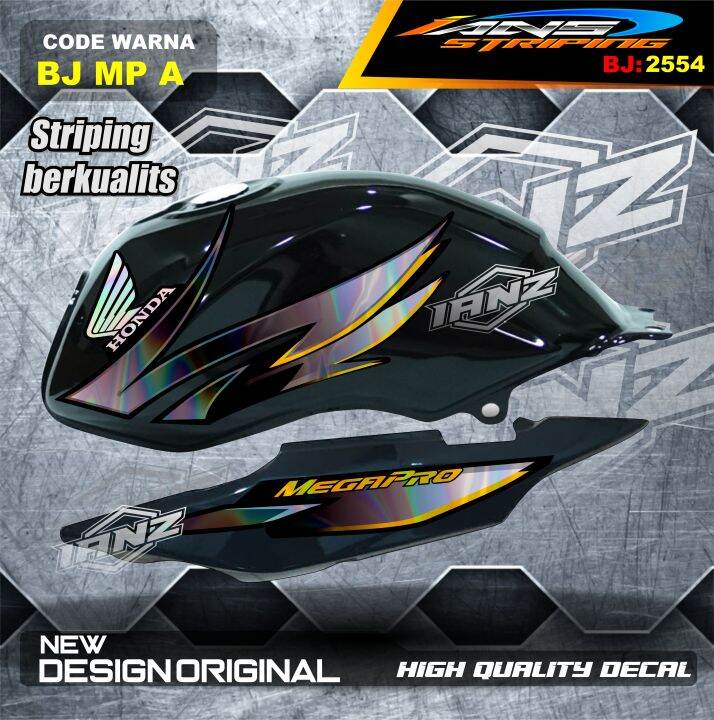 STIKER STRIPING MEGAPRO PRIMUS VARIASI HOLOGRAM / STRIPING CUSTOM ...