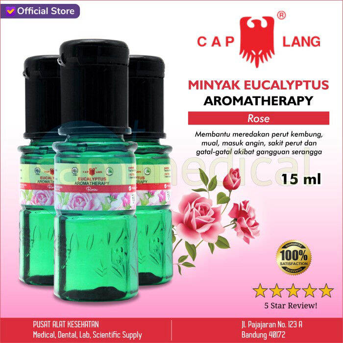 Cap Lang Minyak Kayu Putih Eucalyptus Aromatherapy Rose, Ukuran 120 Ml ...