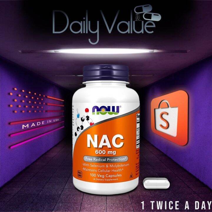 NEW เอ็น-อะเซทิลซิสเทอิน / NAC / N-Acetyl Cysteine 600 mg by NOW FOODS ...