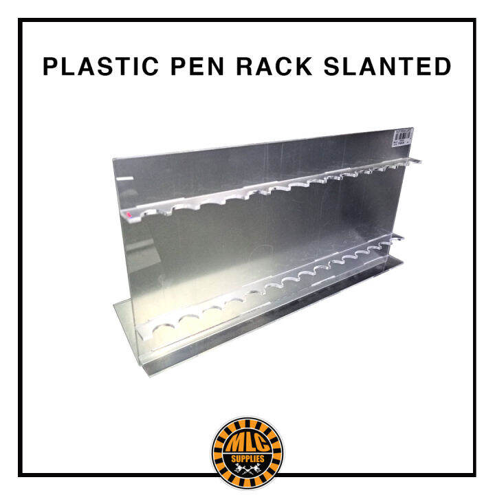Acrylic Clear Pen Rack Slanted Transparent Display Holder Organizer ...