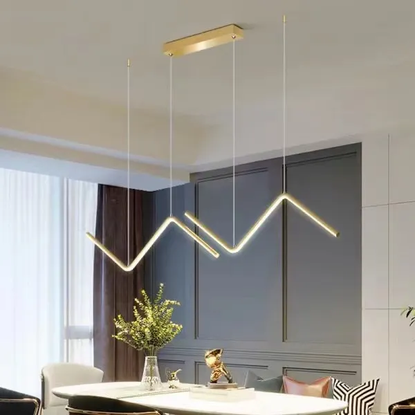Nordic LED restaurant chandelier modern minimalist bar table chandelier ...