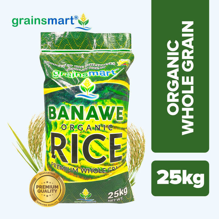 Grainsmart Rice Banawe Organic Whole Grain 25KG | Lazada PH