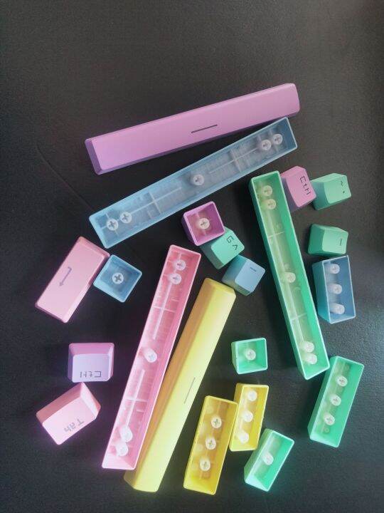 Mechanical transparent color keycap crystal 87 keys 104/108ABS pink OEM ...