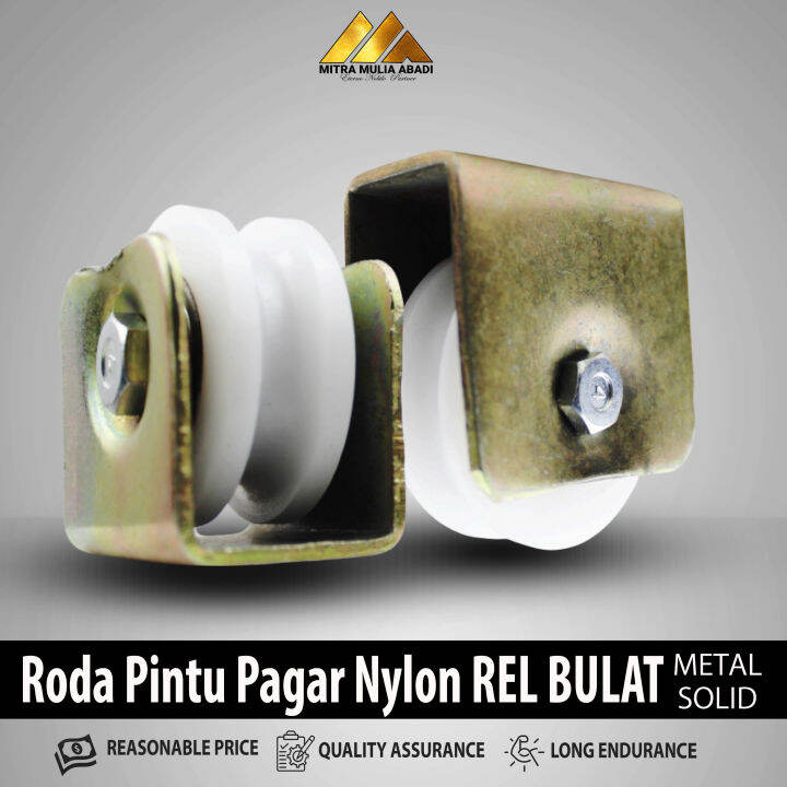 RODA NYLON PINTU PAGAR REL BULAT / RODA NILON PAGAR BESI GERBANG/ PINTU ...