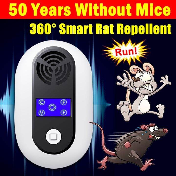 Electric Ultrasonic Rat Repeller For Home Drive Away Mice Cockroaches ...