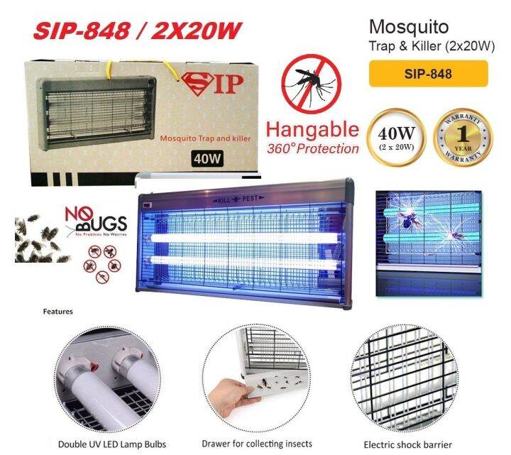 Super Safety 2 x 20W UV Light Insect Killer Fitting | Lazada