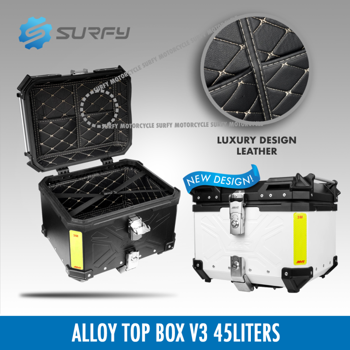 MHR Alloy Top Box v3 45L Aluminum Tail Box With Plate Holder Luxury ...