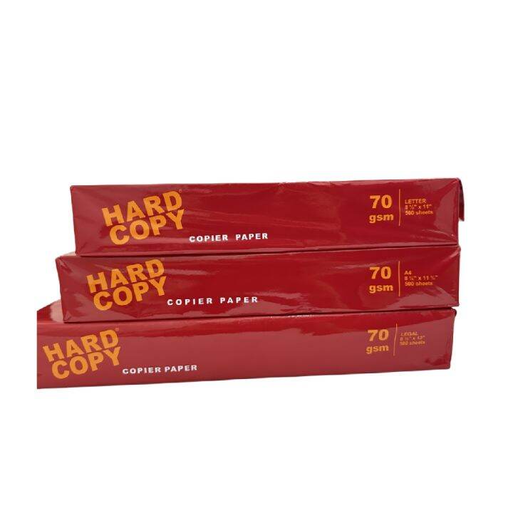 HARD COPY Copier Paper 500 sheets 70gsm long/short/A4 | Lazada PH