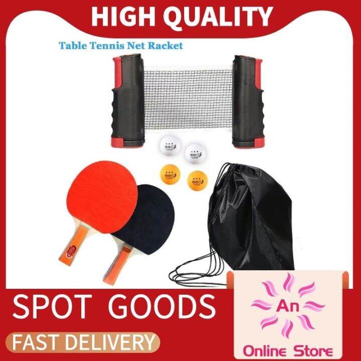 Table Tennis Net Racket Ping Pong Ball Retractable Table Tennis Net ...