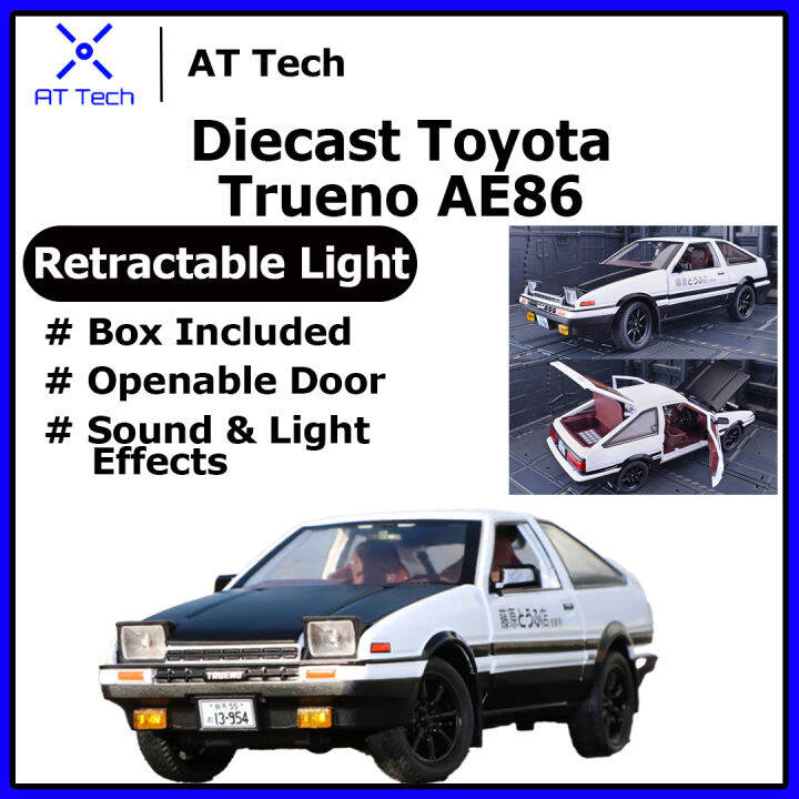 AT Tech MINIAUTO 2407A-2 Toyota TRUENO AE86 1:20 Scale Initial-D Anime ...