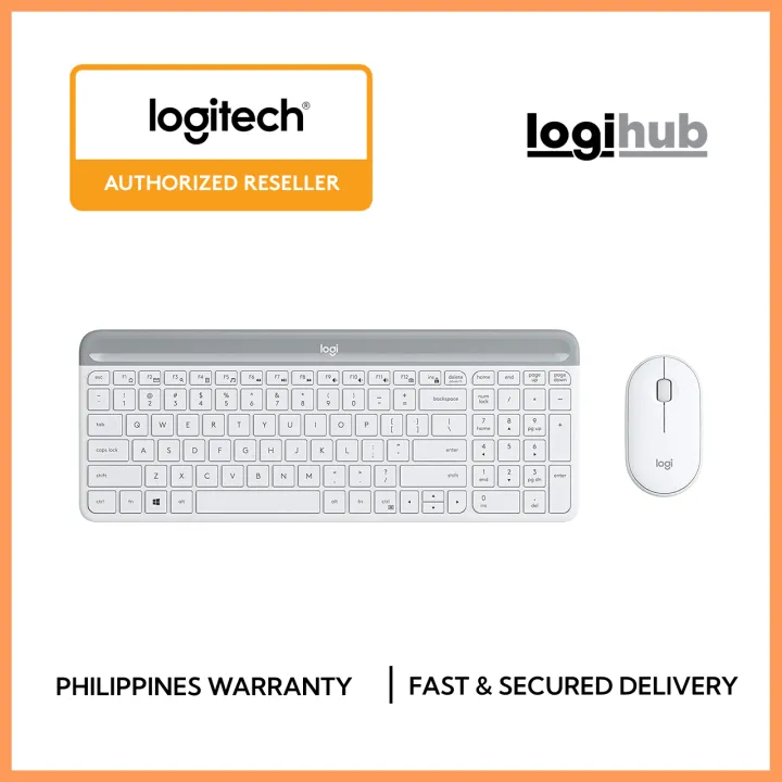 Logitech MK470 Slim Wireless Keyboard & Mouse Combo Nano Receiver, Low ...