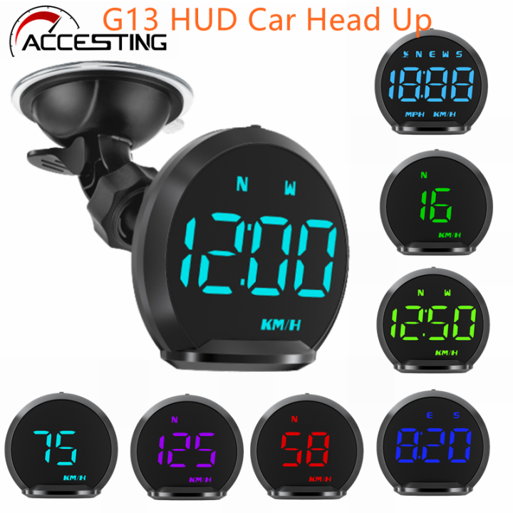 G13 HUD Car Head Up Universal Digital G-PS Speedometer Display With ...