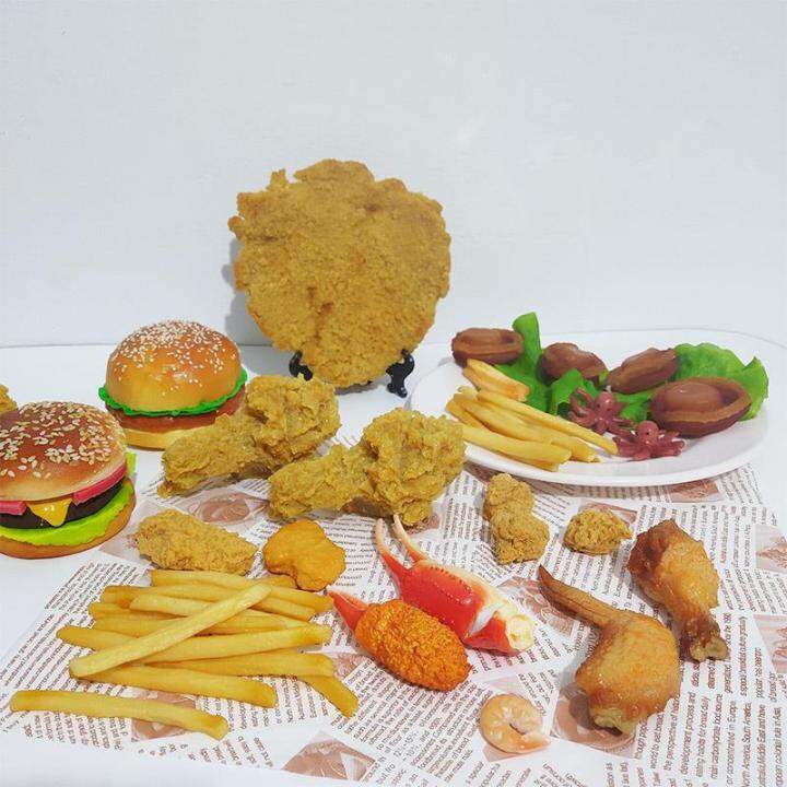 Large fried chicken leg model meat KFC hamburger chicken cutlet window ...