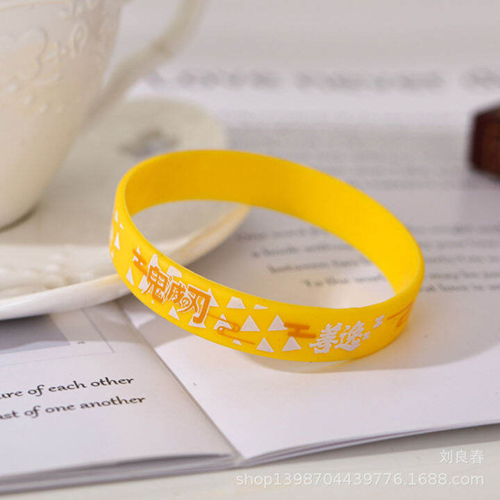 Fitow กำไลข้อมือผู้ฆ่าปีศาจ1ชิ้นกำไลซิลิกาเจลรูปการ์ตูนอนิเมะญี่ปุ่น ...