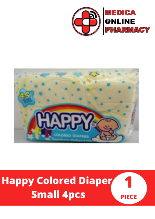 Happy Colored Diaper Small 4pcs Assorted Color | Lazada PH