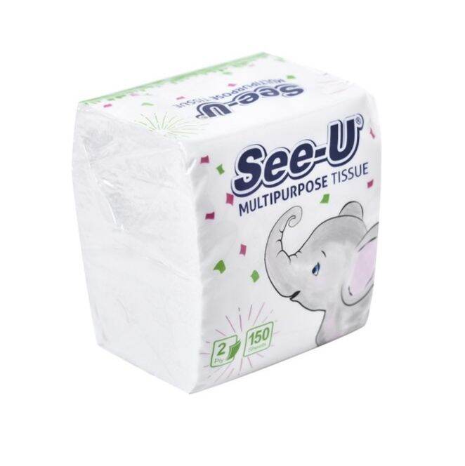 Tissue See U Multipurpose Pop Up Gajah 150 Sheets 1 Ply / Tisu kotak ...
