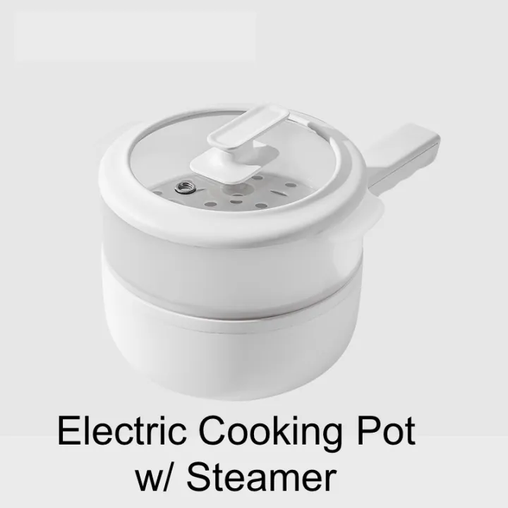 Electric Cooking Pot Non-Stick Round Skillet Pot Multi-purpose Home ...