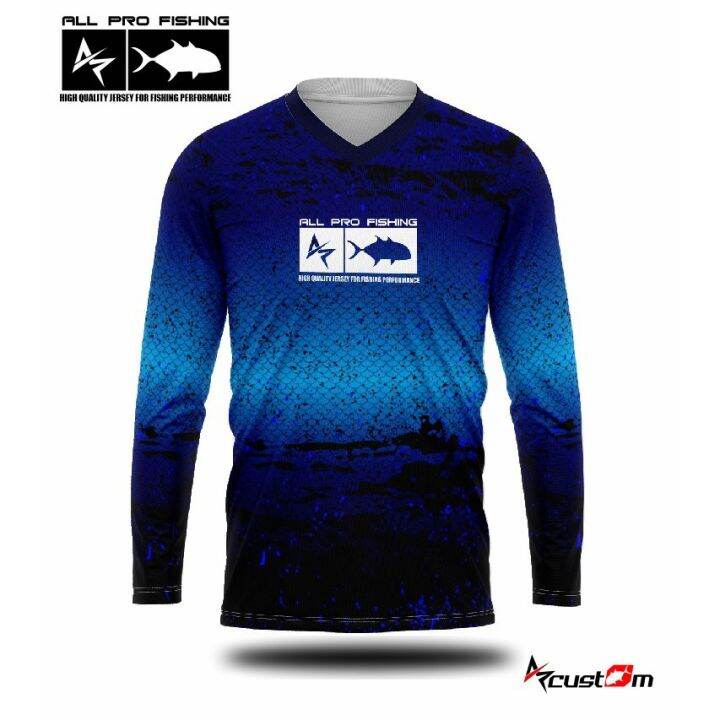 Baju memancing PREMIUM blue scale fish By ap Custom | Lazada Indonesia