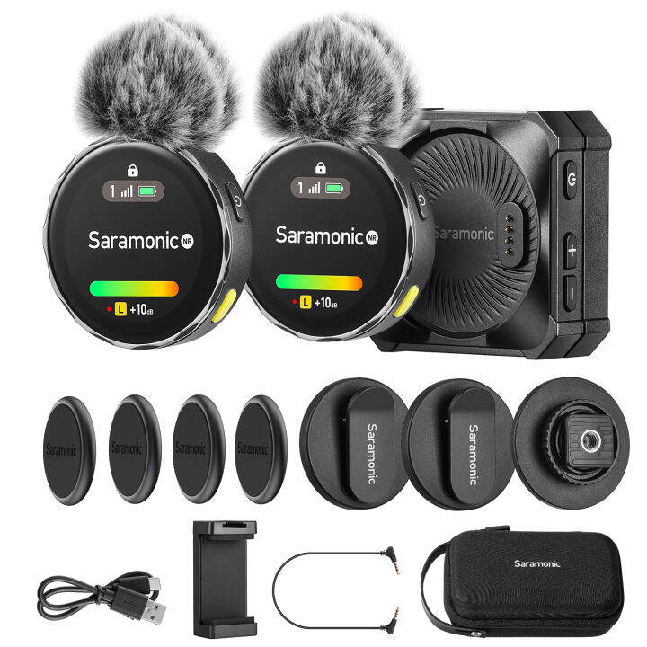 Saramonic BlinkMe B2 2-Person Smart Wireless Mic,Pro Noise Cancellation,100m Transmission ...