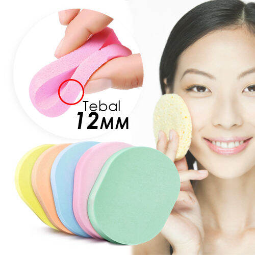 [AMK] Span Tebal Cuci Muka Sponge Dry Cleansing Puff Cosmetic Wash ...