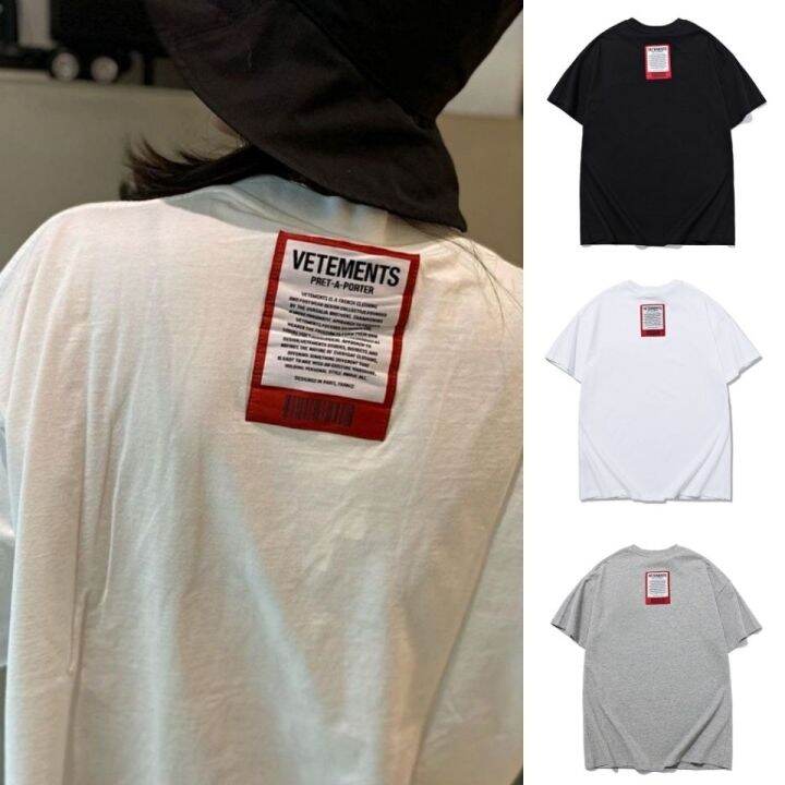 《Original genuine》卍 High Version 2022 New Vetements Short-Sleeved Red ...