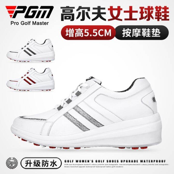 Ms PGM 2022 new golf shoes waterproof shoes increased wedge shoes sideslip spikes | Lazada PH