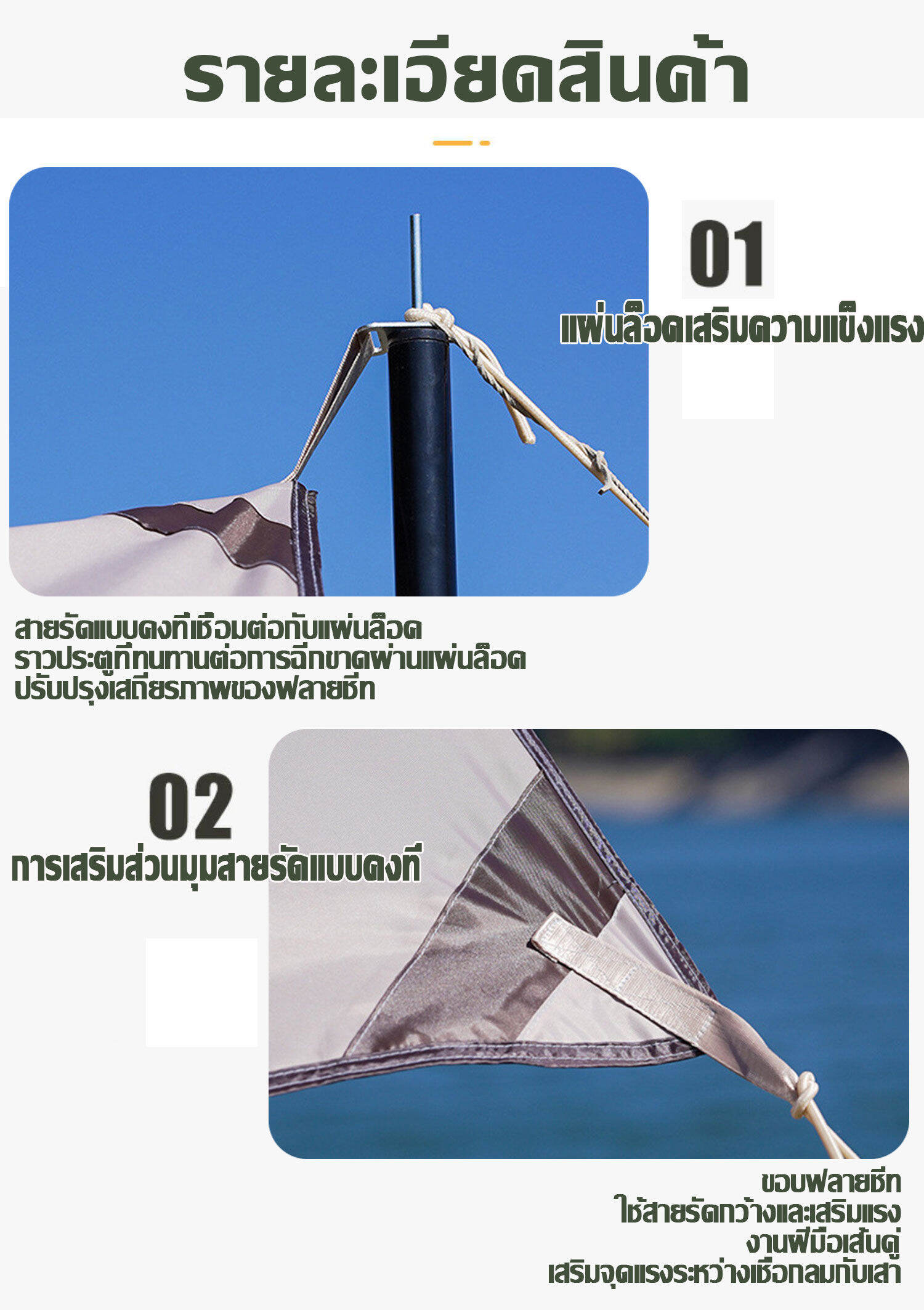 JIUQI ฟลายชีท 3x3ม 3x4ม ทาร์ป ฟรายชีท กันน้ำ ป้องกันรังสียูวีได้ 99% ...