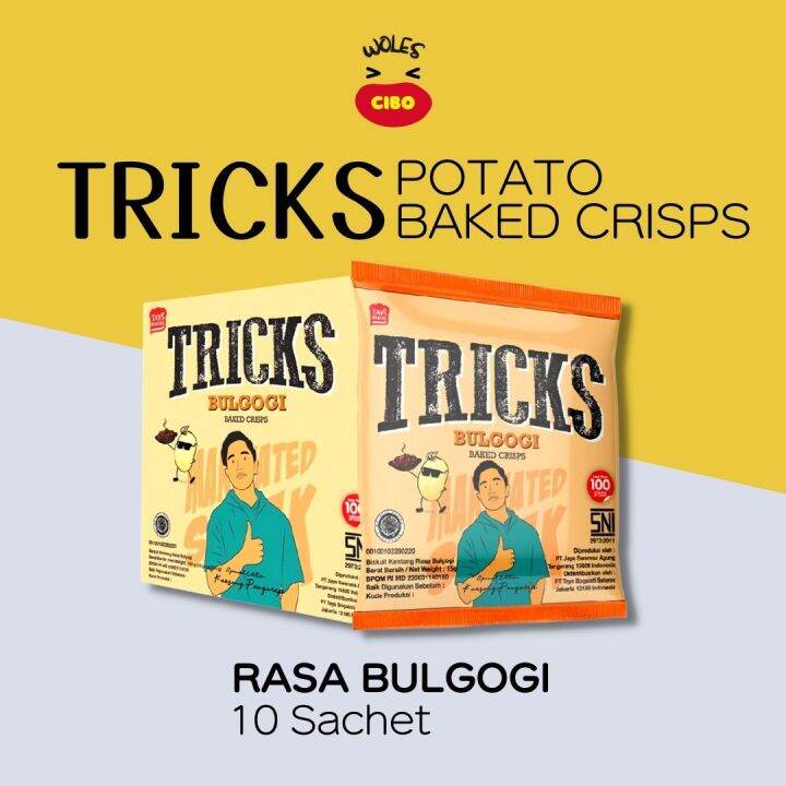Snack TRICKS Baked Crisps Kentang Rasa Bulgogi 1 Box Isi 10 Sachet ...