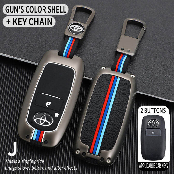 Tri-color Metal Key Cover Casing Accessories For Toyota Veloz 2022 ...