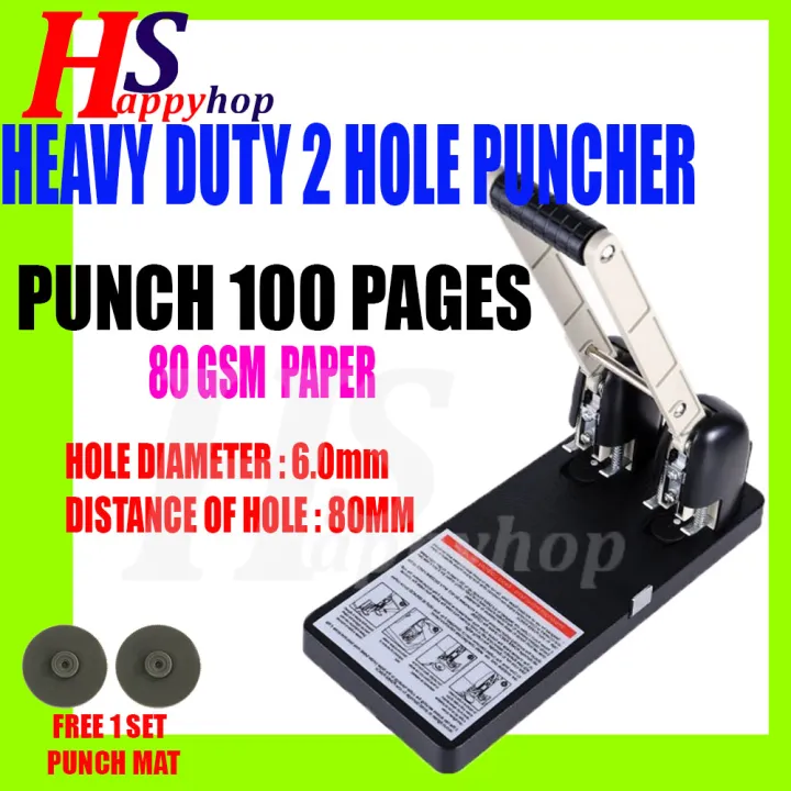 GEOMASTER 0100 PUNCHER -2 HOLE HEAVY DUTY PUNCHER -100 Sheets + Free ...