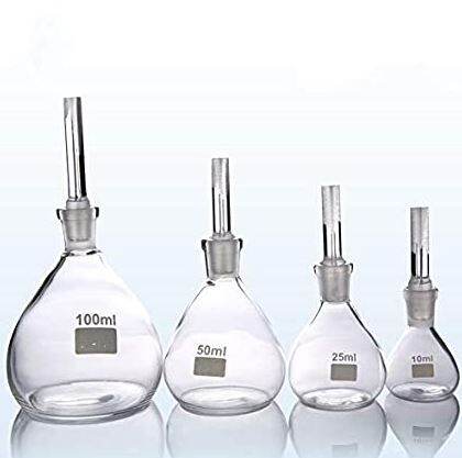 DENSITY BOTTLE, WITH ONE GROUND CAPILLARY STOPPER, HIGH BOROSILICATE ...