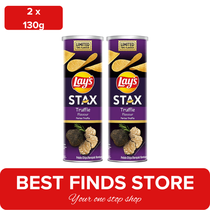 Lays Stax Truffle Flavor Potato Chips, 130g - Set of 2 | Lazada PH