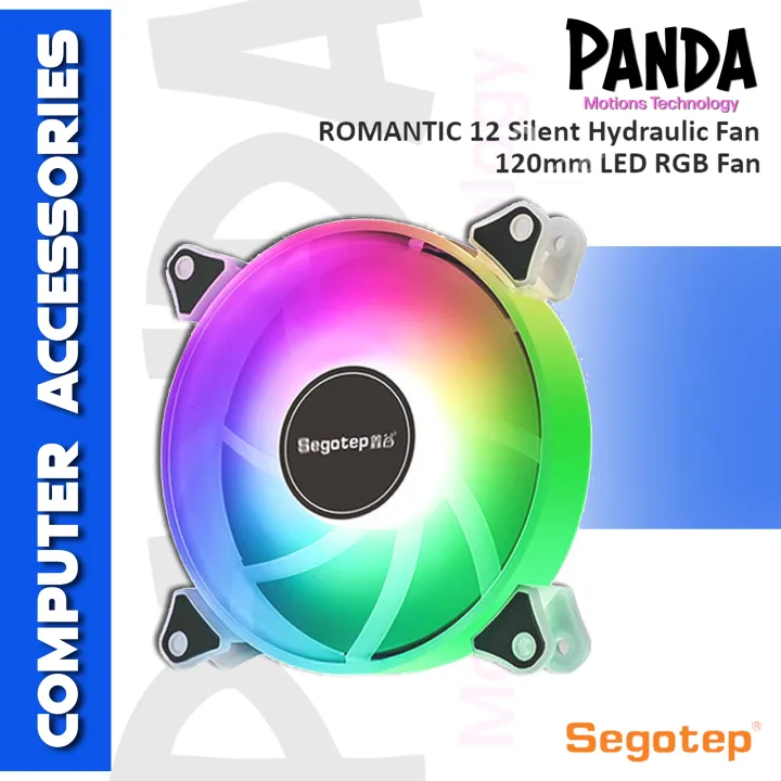 Segotep ROMANTIC 12 Silent Hydraulic Fan 120mm LED RGB Fan | Lazada