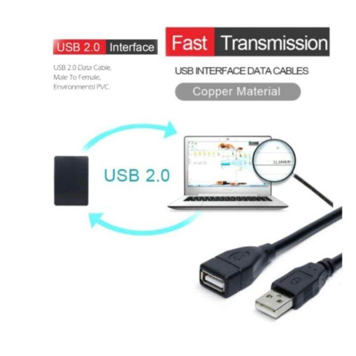 printer usb kabel extension sambungan flashdisk male female komputer ...