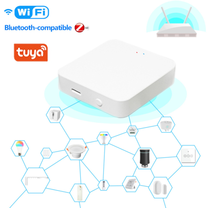 E Life Smart Store Tuya Multi Mode Gateway Wifi Bluetooth Compatible