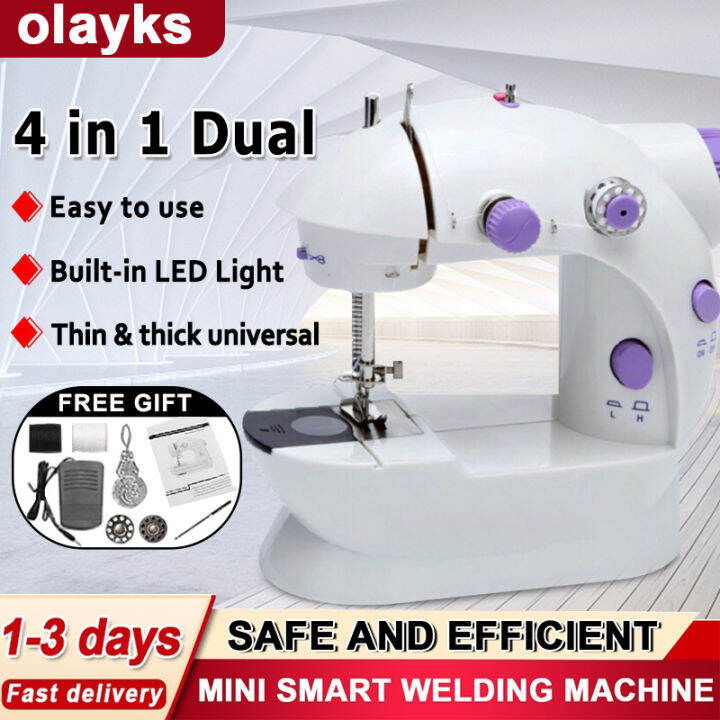Portable Mini Sewing Machine 4-in-1 Dual Speed with LED Light/Portable ...