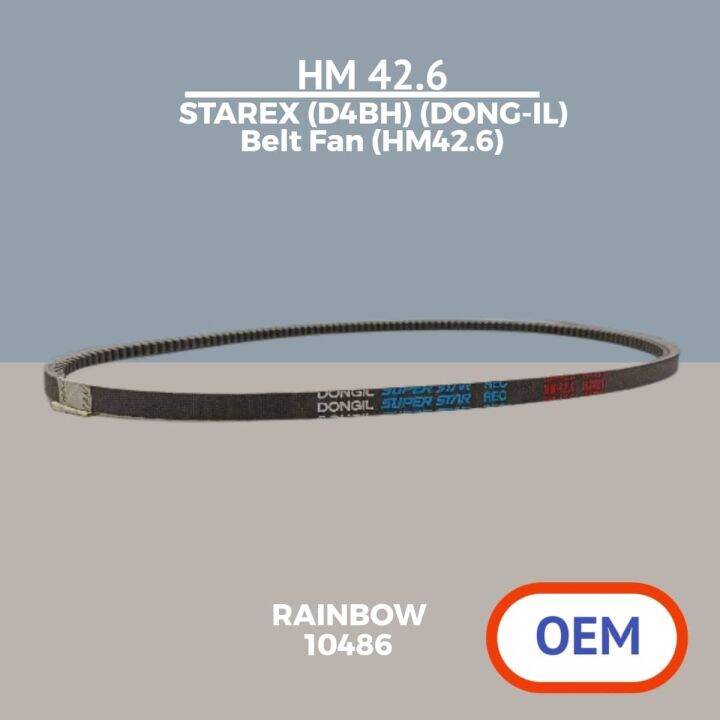 Belt Fan (HM42.6) for HYUNDAI Starex (D4BH) (DONG-IL) [OEM] Part #;HM 42.6 | Lazada PH
