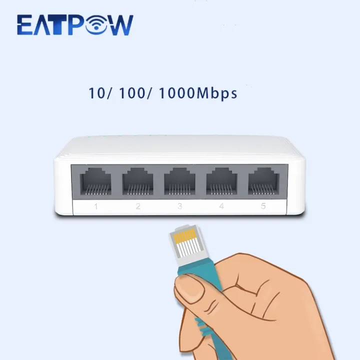 EATPOW 5/8 Port Desktop Network Switch 4G Wireless Router Switch ...