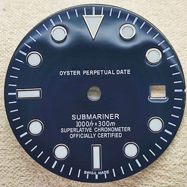 New dial 2836 blue-green luminous mechanical watch pointer dial 2824 ...