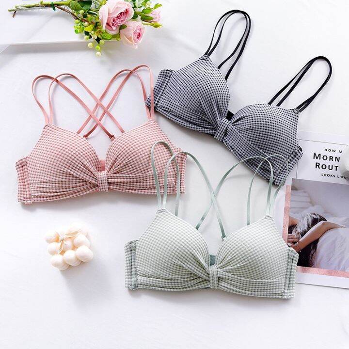 💥LoveIs Bra💥 (N418) เสื้อชั้นในลายสก๊อต ทรงสวย เซ็กซี่ สวมใส่สบาย ...