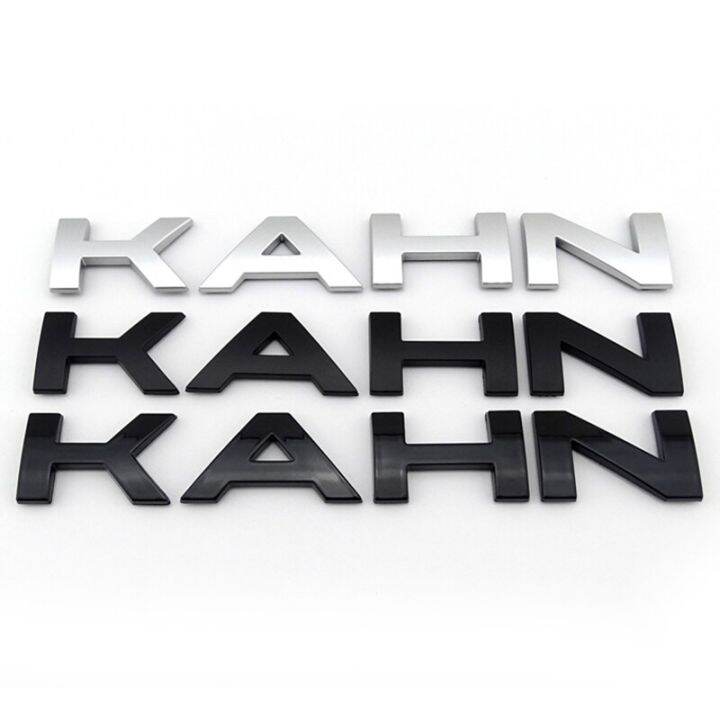 New Chrome Silver Car Bonnet Trunk Logo Kahn Badge Letters For Range ...