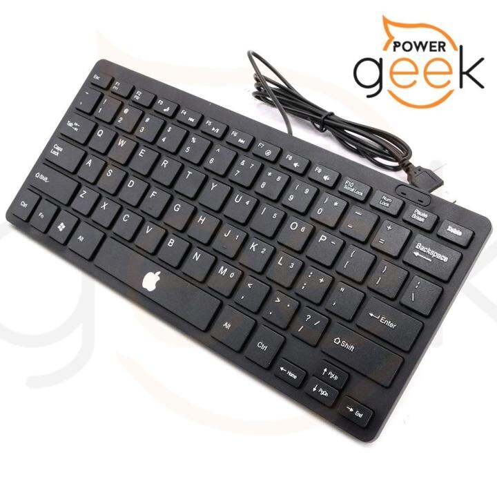 APPLE Mini Multimedia Desktop Computer Keyboard (Black) | Lazada PH