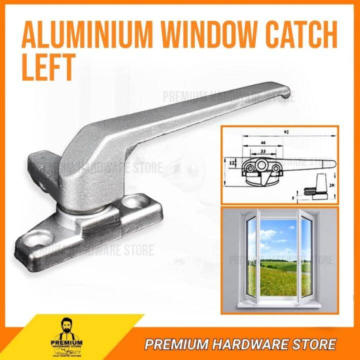 ALUMINIUM WINDOW CATCH (LEFT) / CASEMENT WINDOW HANDLE/ WINDOW HANDLE ...