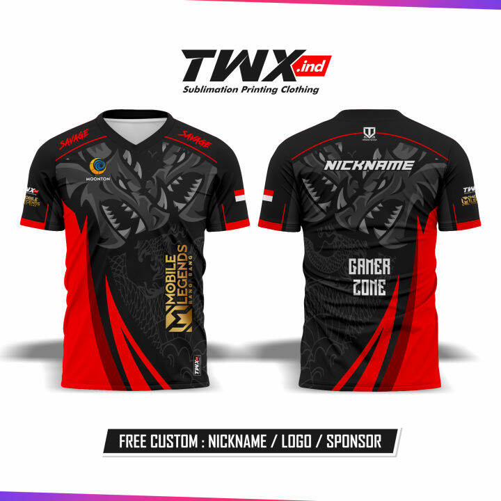 Jersey Esport Gaming MOBILE LEGENDS Custom Full Printing | Lazada Indonesia