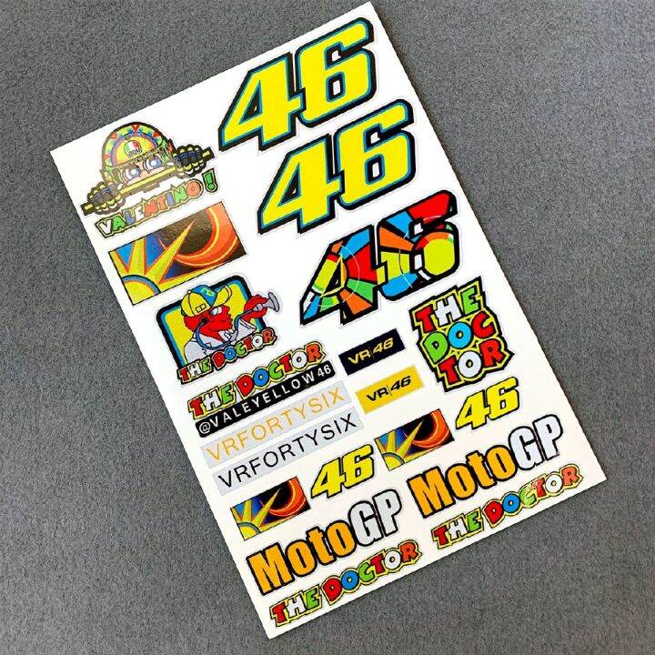 3M Logo Highly Reflective Motorcycle The Doctor VR46 Rossi Sticker ...